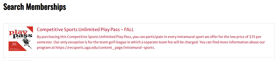 Intramural Sports Registration Process - Recreational Sports